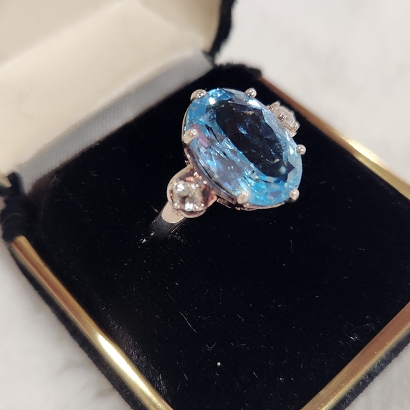 Sterling | Jewelry | Vintage Sterling Silver Aquamarine Ring | Poshmark